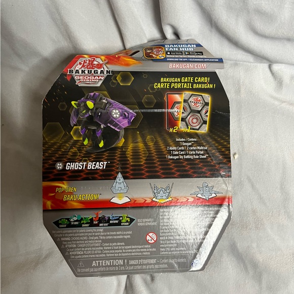 Bakugan | Toys | Bakugan Geogan Rising Darkus Ghost Beast Action Figure ...